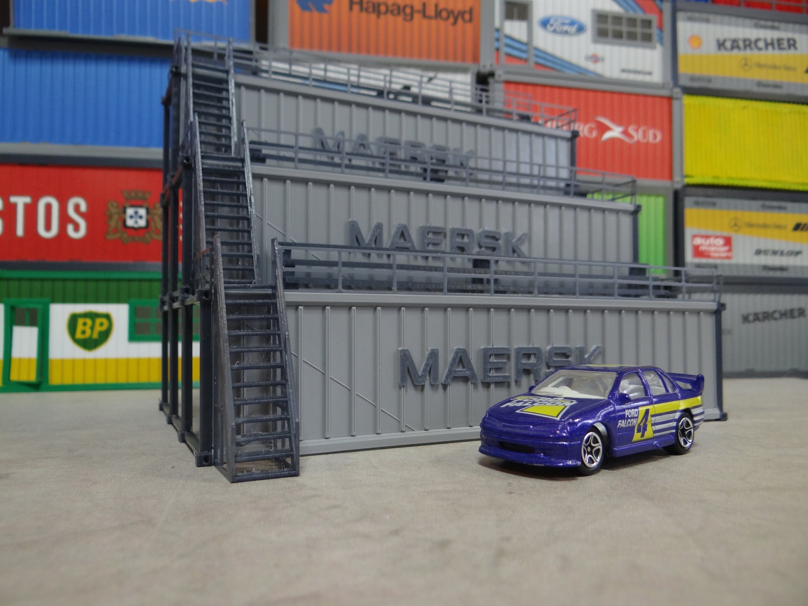 Slot Racing Car Track Tribune / Scale 1:60, 64 / Diorama Rally Tribune ...