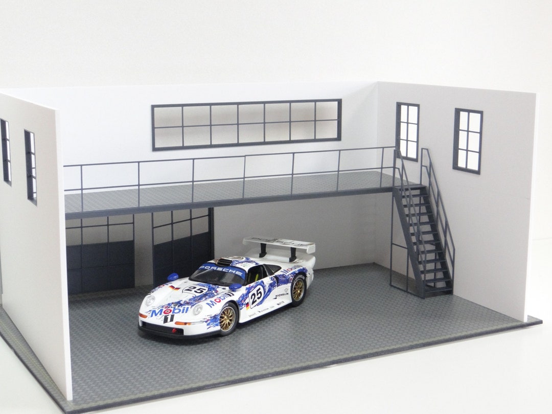 Scale 1:18 Two-floor Car Model Garage BIG Diorama Model Kit PVC ...