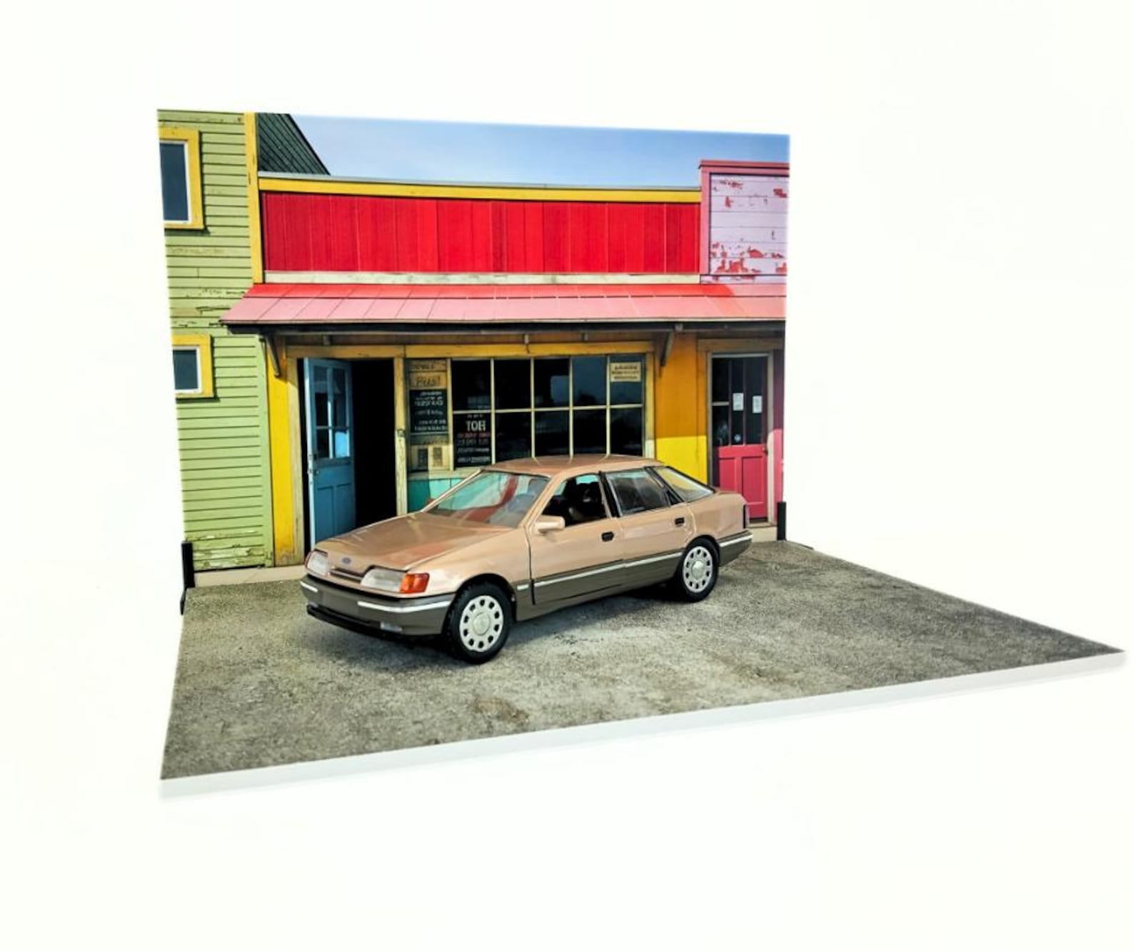City Store Storefront Diorama 1:24 Scale – Model Car Display Background ...