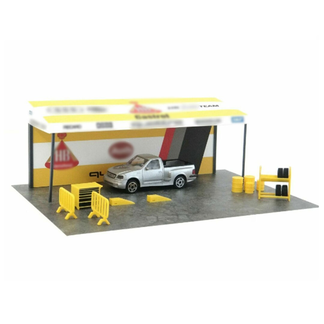 Scale 1:43 Diorama Pit Stops Rally Tents Sports Car Model Display ...