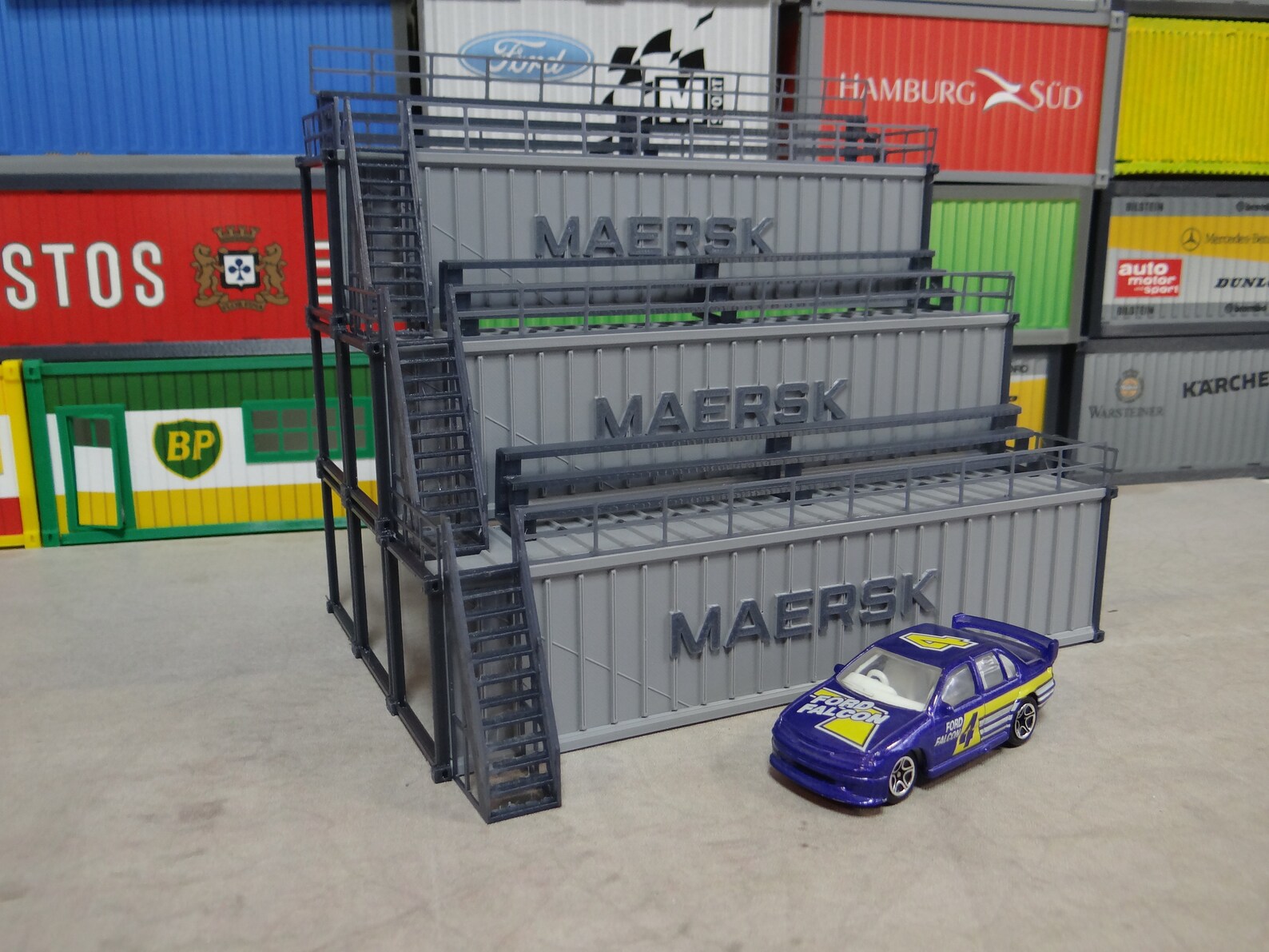 Slot Racing Car Track Tribune / Scale 1:60, 64 / Diorama Rally Tribune ...