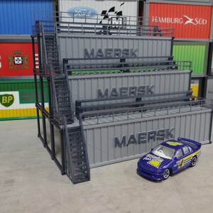 Slot Racing Car Track Tribune / Scale 1:60, 64 / Diorama Rally Tribune ...