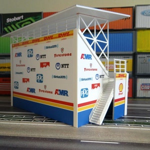 Rally Grandstand Bench Diorama Race Track Tribune Scale 1:43 Display ...