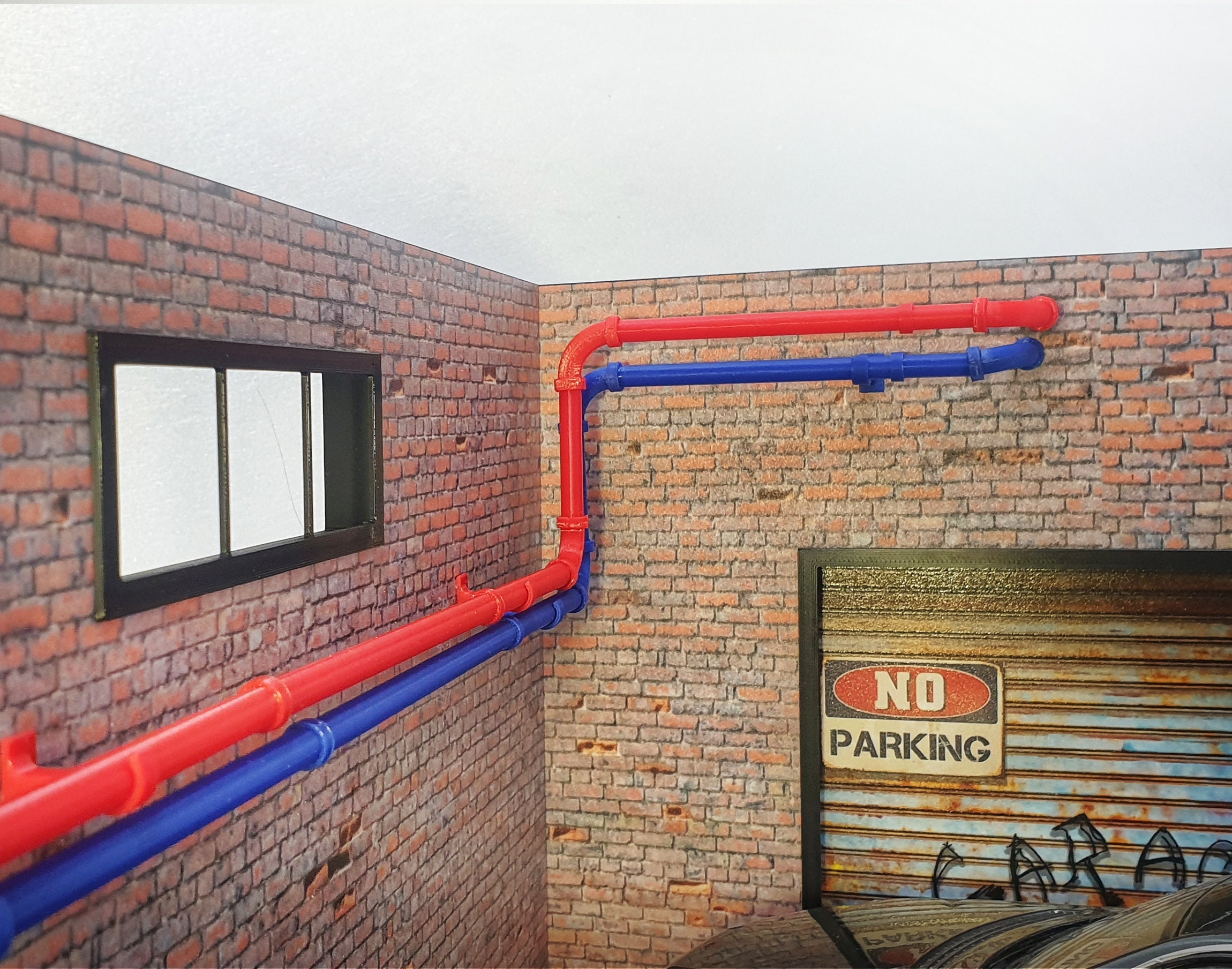 Diorama Water Pipes 1:18 to 1/24 Scale Garage Modeling Accessories ...