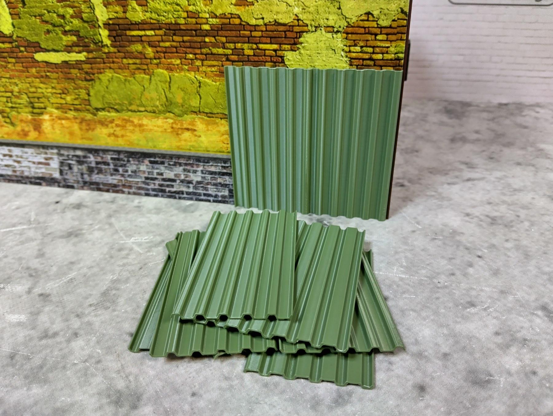 Corrugated Roofing Sheets 1:24 Scale – Diorama Building Parts Metal ...