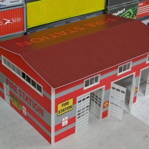 Fire Station 1:43 Scale – Diorama Model Kit for Display and Fire ...