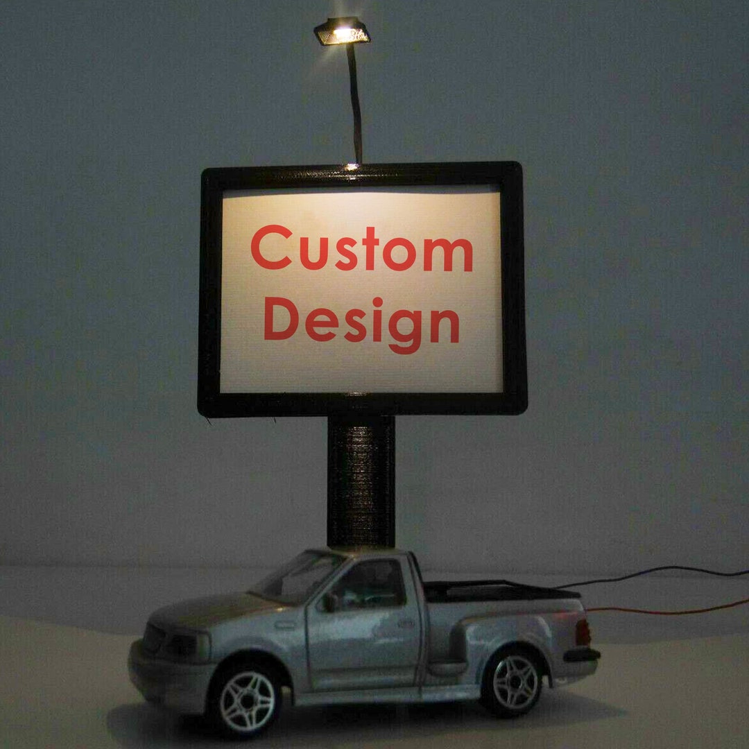 Scale 1:43 Diorama Custom Billboard Design Commercial Billboards Scale ...