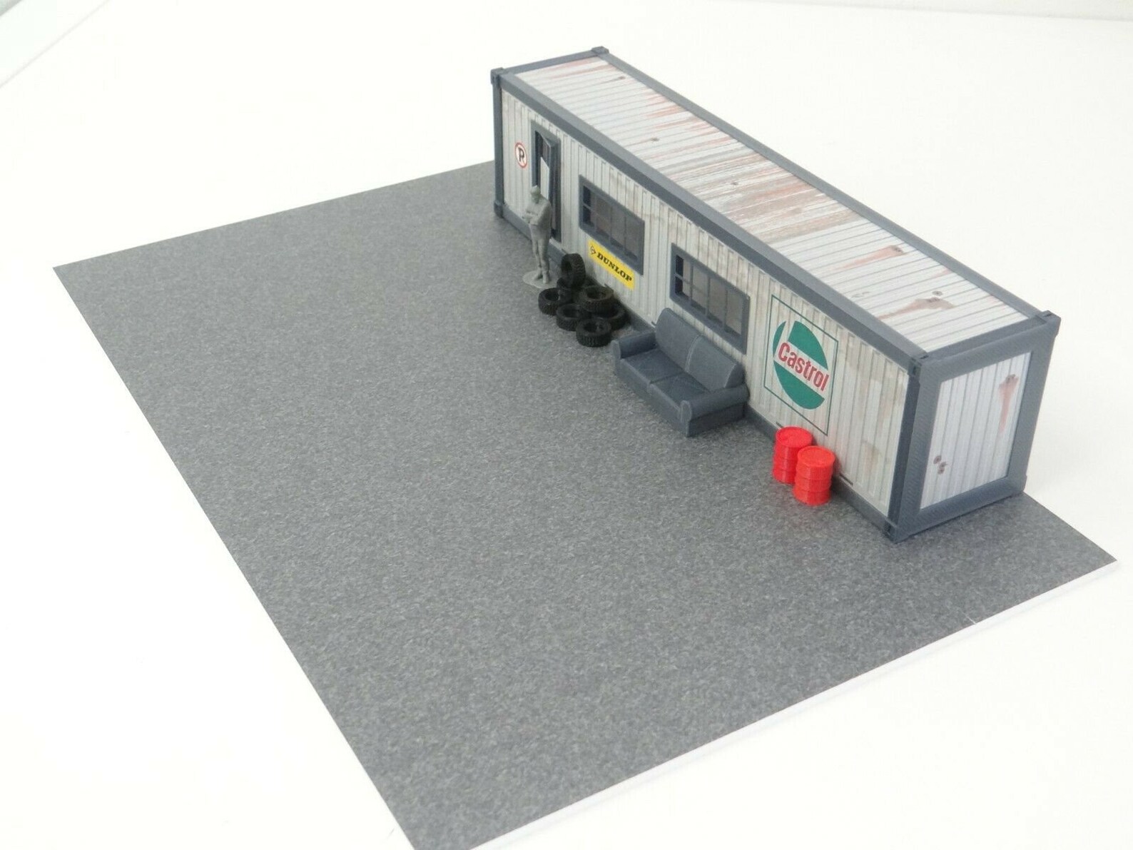 Scale 1:43 Diorama Container / Mobile Office Model Car Display ...