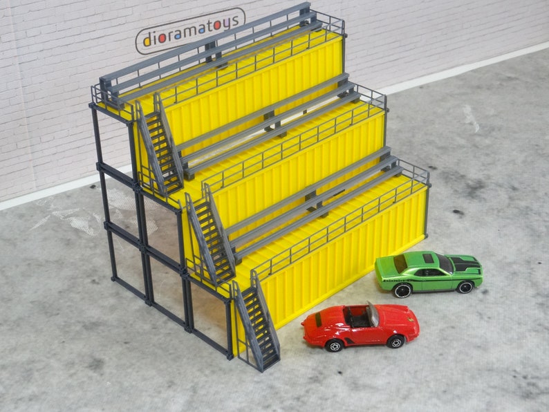 Slot Racing Car Track Tribune / Scale 1:60, 64 / Diorama Rally Tribune ...