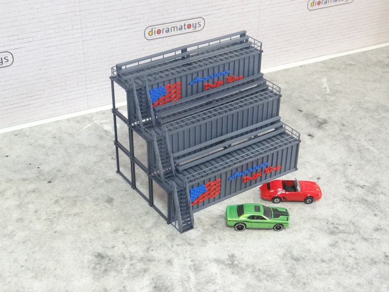 Slot Racing Car Track Tribune / Scale 1:60, 64 / Diorama Rally Tribune ...