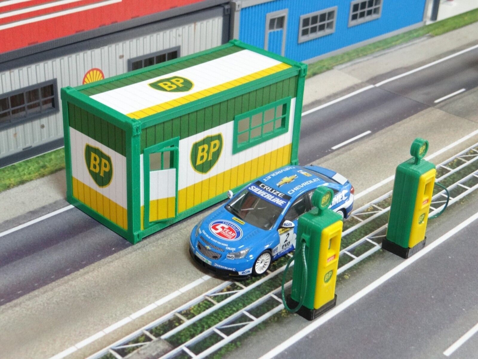 Scale 1:43 Diorama Gas Station Container Model Cars Display - Etsy