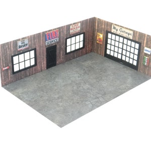 Scale 1:43 Diecast Car Models Display Auto Service Garage Models ...