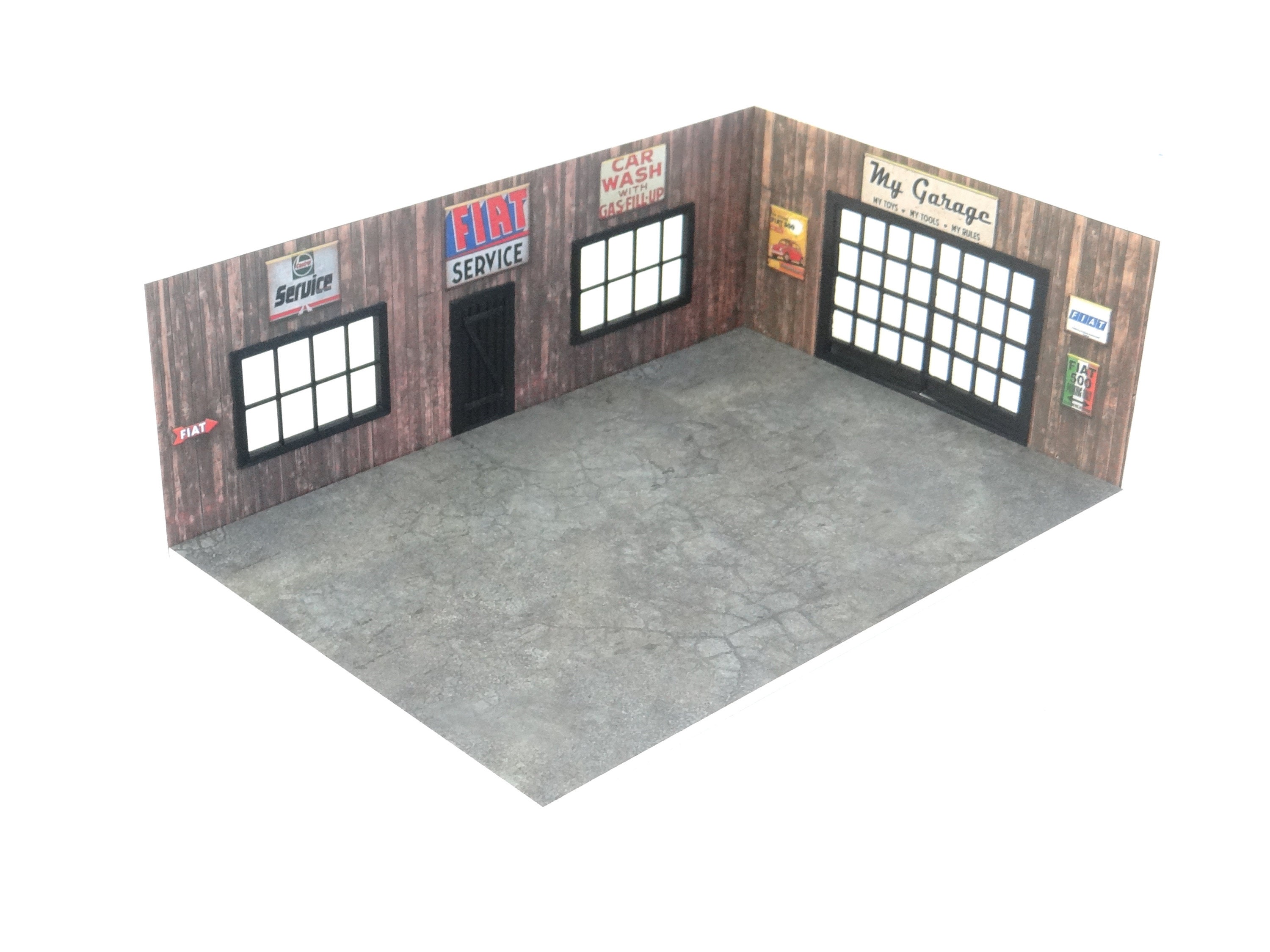 Scale 1:43 Diecast Car Models Display Auto Service Garage Models ...