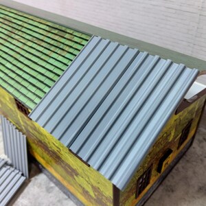 Corrugated Roofing Sheets 1:24 Scale – Diorama Building Parts Metal ...