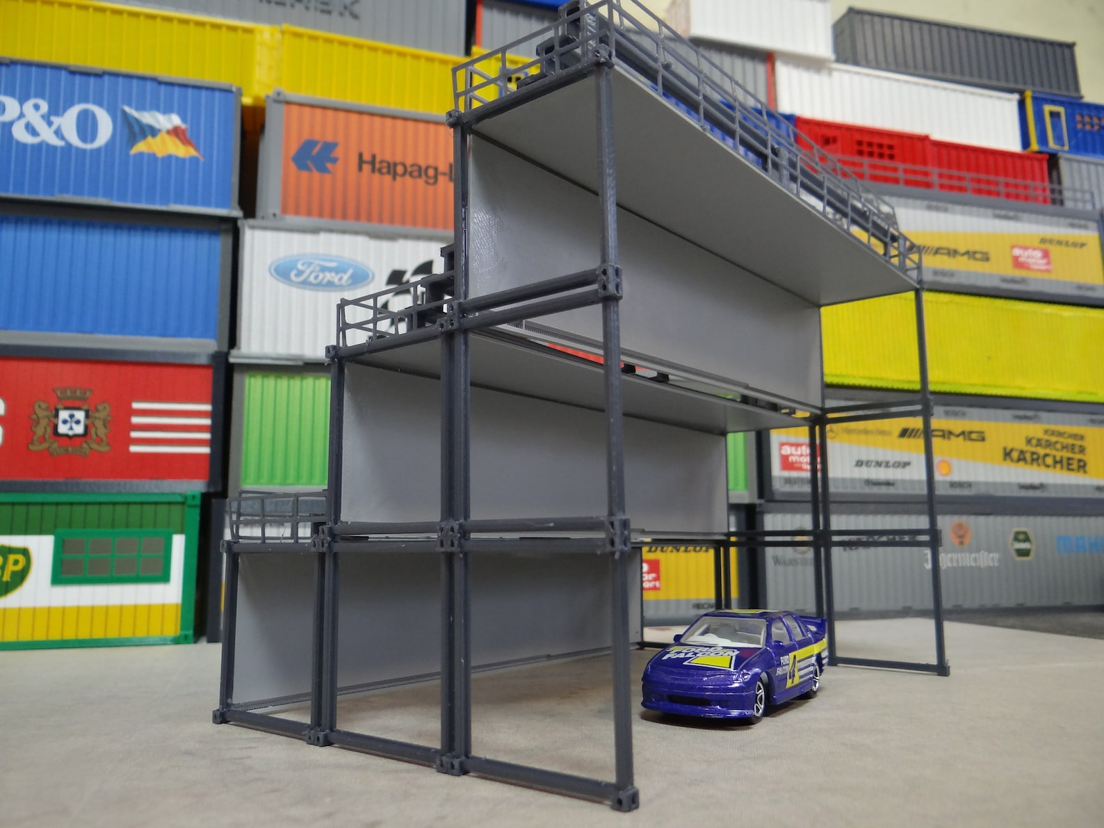 Slot Racing Car Track Tribune / Scale 1:60, 64 / Diorama Rally Tribune ...
