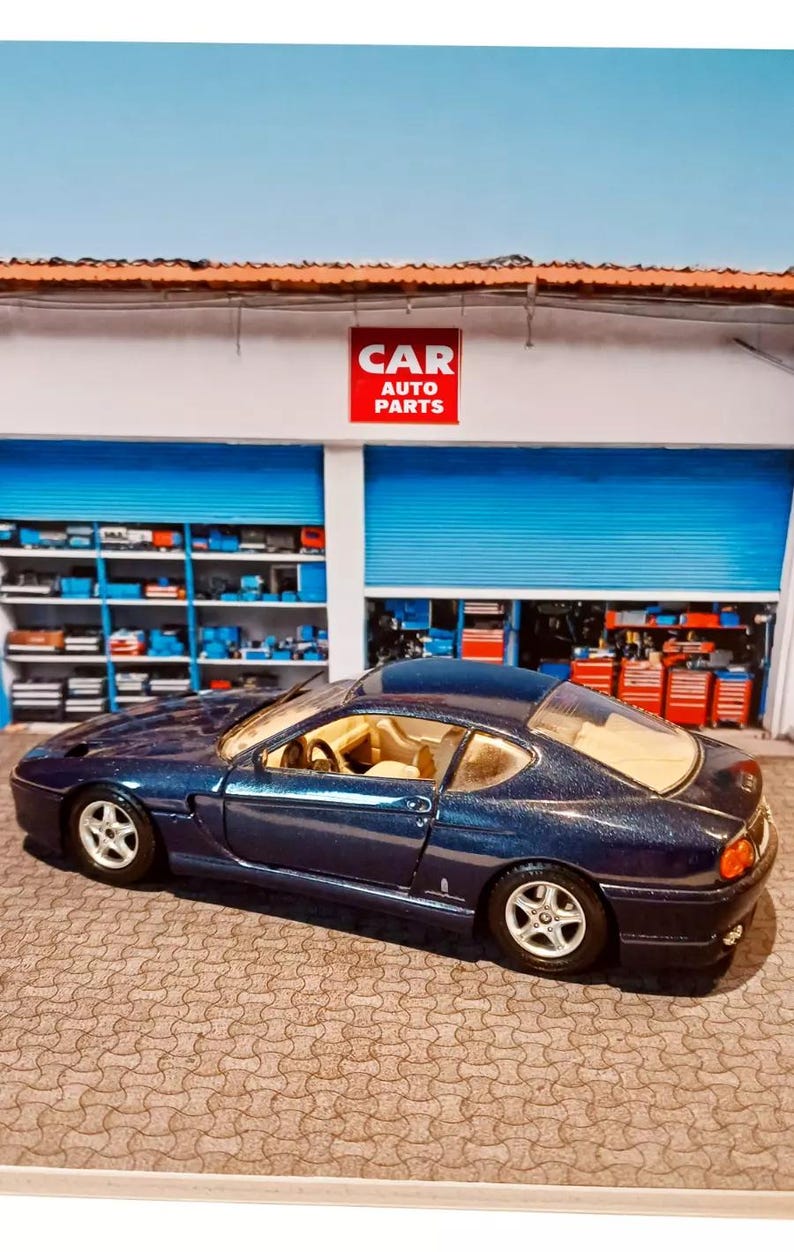 Auto Parts Shop Model Car Display Scale 1:24 Diorama Kit Realistic ...
