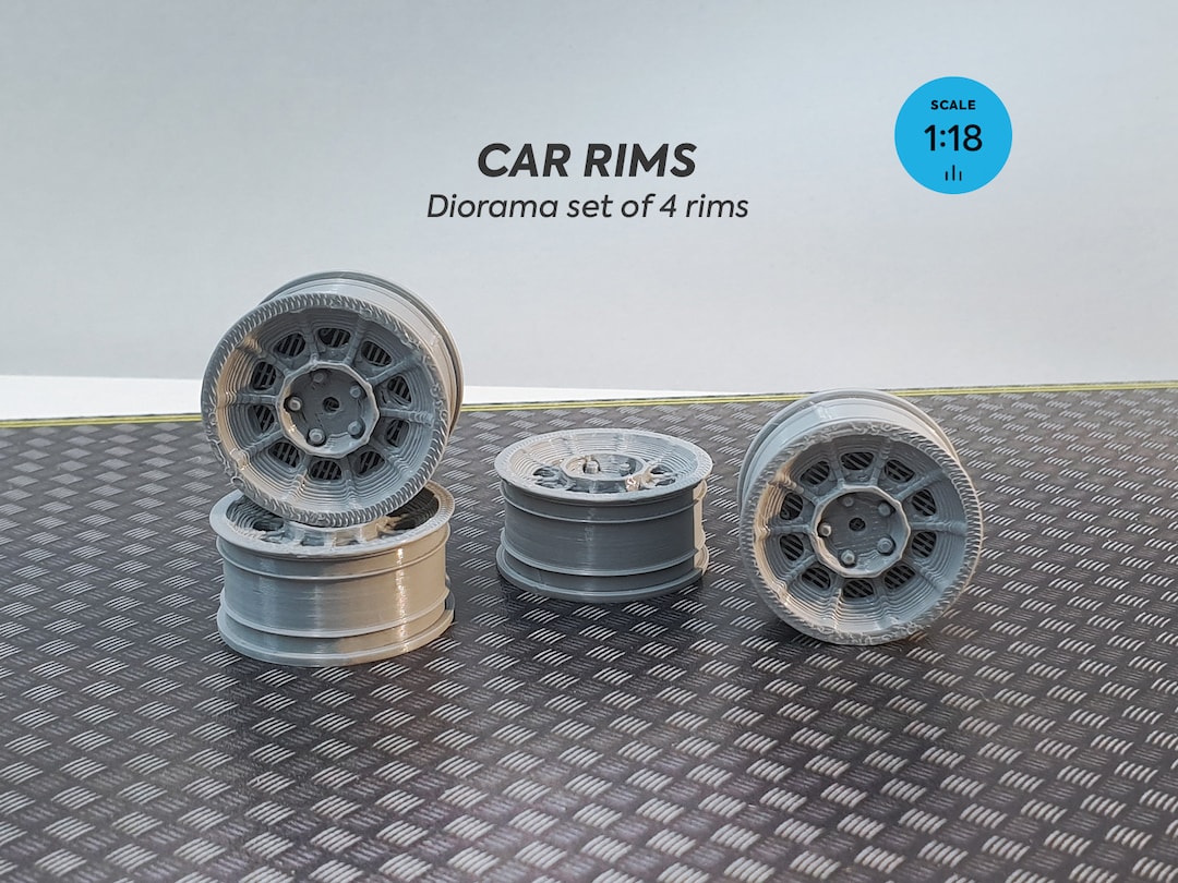 Set of 4 Rims. Scale 1:18. Auto Service Equipment. Garage Equipment ...