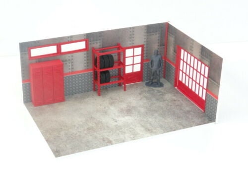Scale 1:24 Diorama Garage With metal Walls Diorama Model Kit Model Cars ...