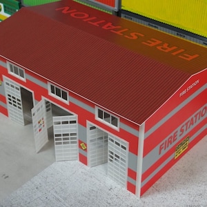 Fire Station 1:43 Scale – Diorama Model Kit for Display and Fire ...