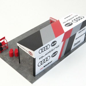 Scale 1:43 Diorama Pit Stops Rally Tents Sports Car Model Display ...