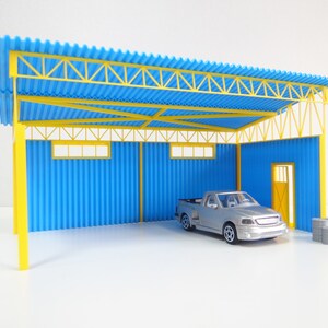 Scale 1:43 Diorama Open Garage Models Metal "sheet" Shed Garage ...