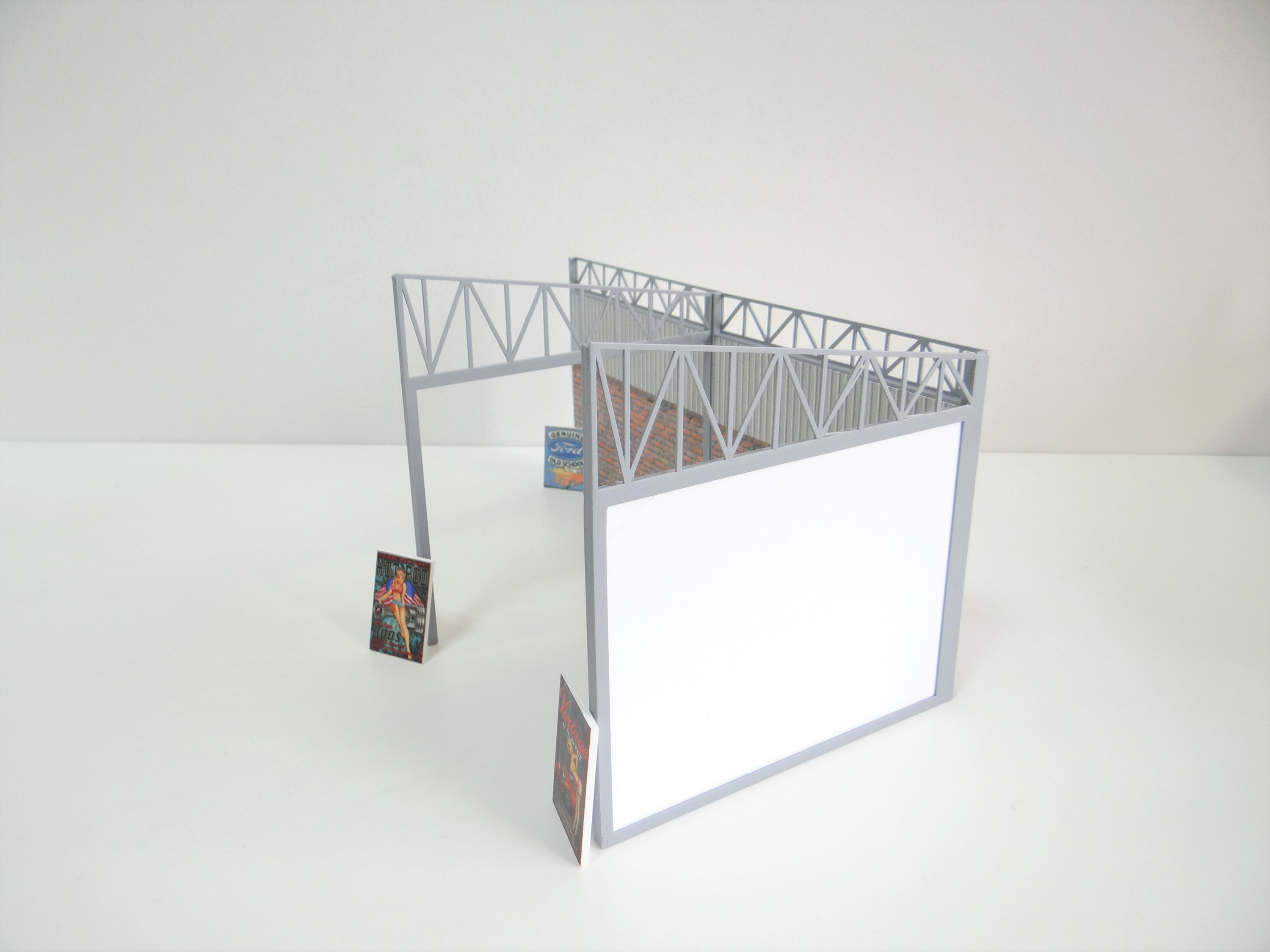 Scale 1:18 "metal" Shelter Open Garage Miniature Car Models Display ...
