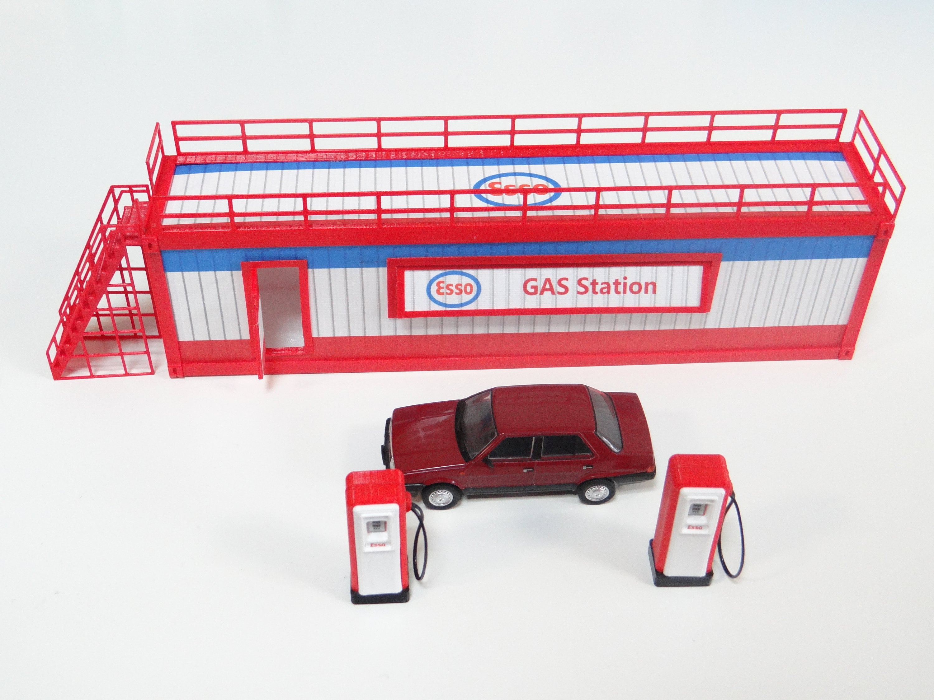 Scale 1:43 Diorama Gas Station Miniature Diorama Model Cars - Etsy