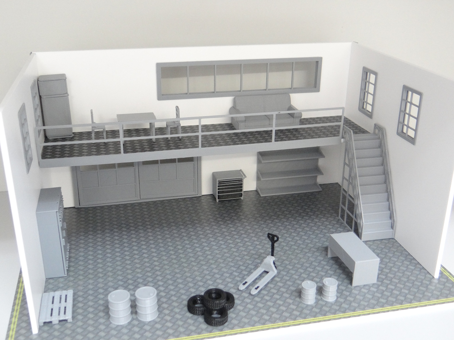 Scale 1:43 Two-floor Car Garage With Equipment Auto Service - Etsy