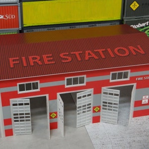 Fire Station 1:43 Scale – Diorama Model Kit for Display and Fire ...
