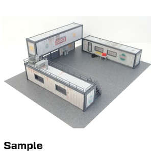 Scale 1:43 Two-floor Car Garage With Equipment Auto Service Car Model ...