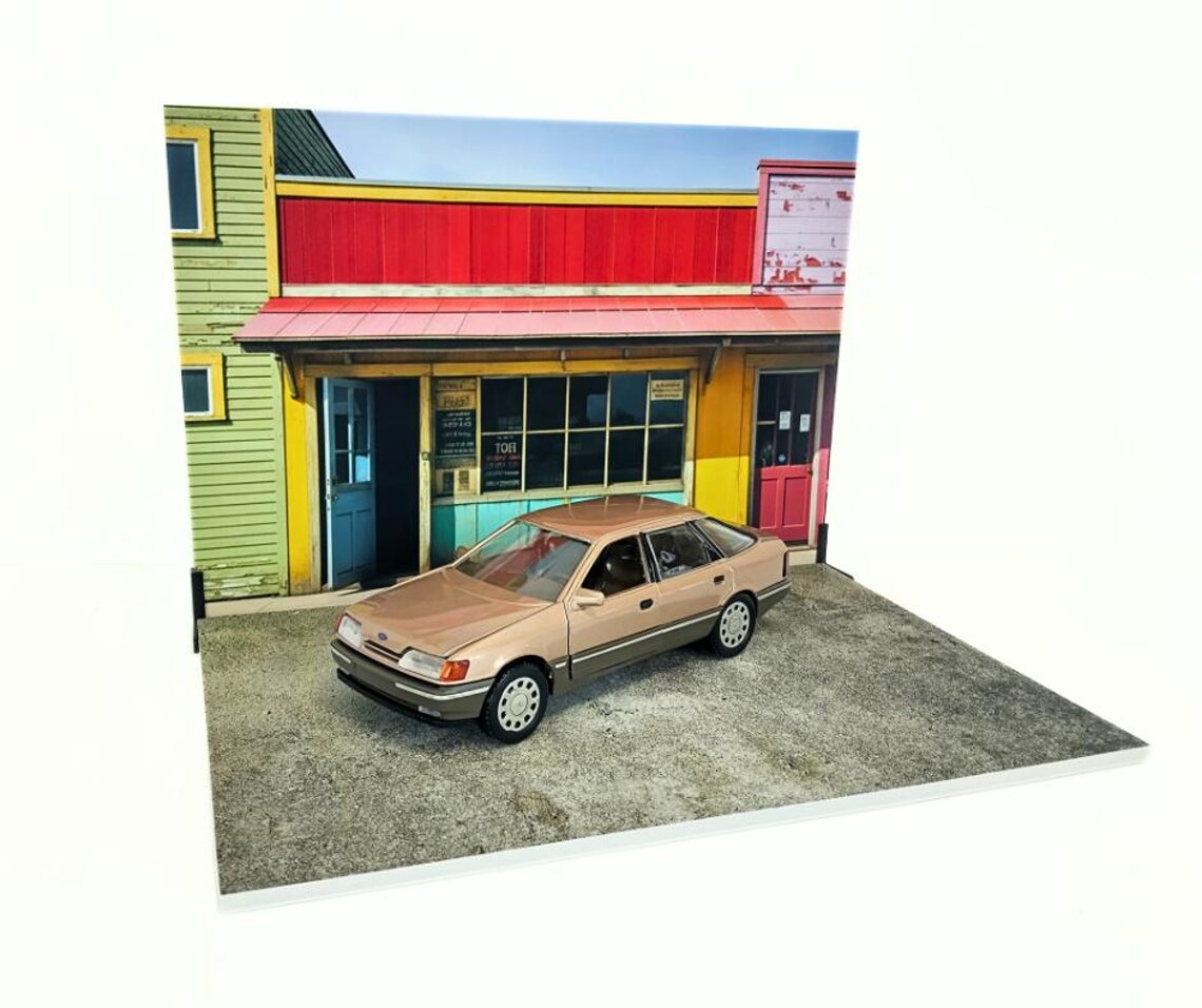 City Store Storefront Diorama 1:24 Scale – Model Car Display Background ...