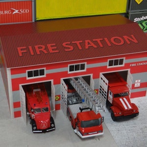 Fire Station 1:43 Scale – Diorama Model Kit for Display and Fire ...