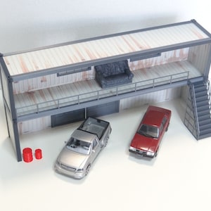 Scale 1:43 Diorama Rusty Containers Garage With Second Floor Diorama ...