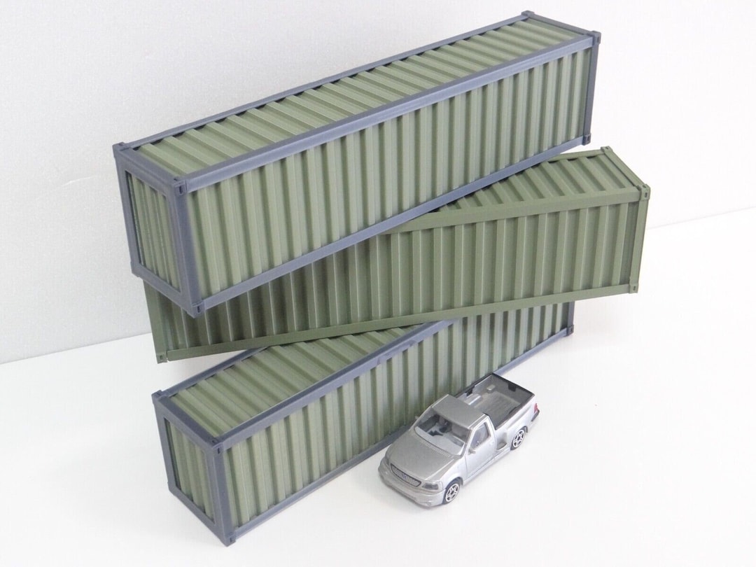 Scale 1:43 Shipping Containers Diorama Parts Miniature Transport ...