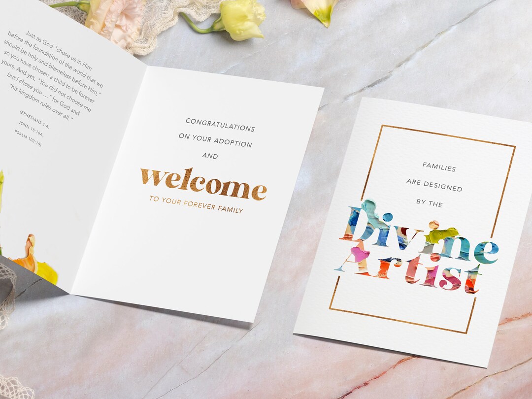 Celebrating Adoption Greeting Card - Divine Artist - Etsy