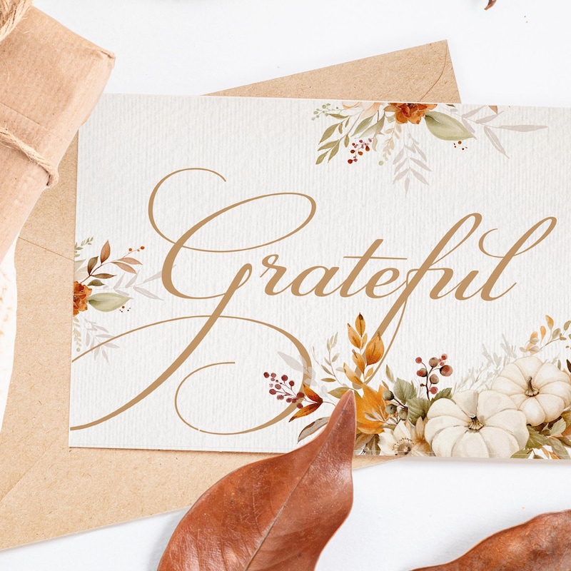 Grateful Card - Etsy