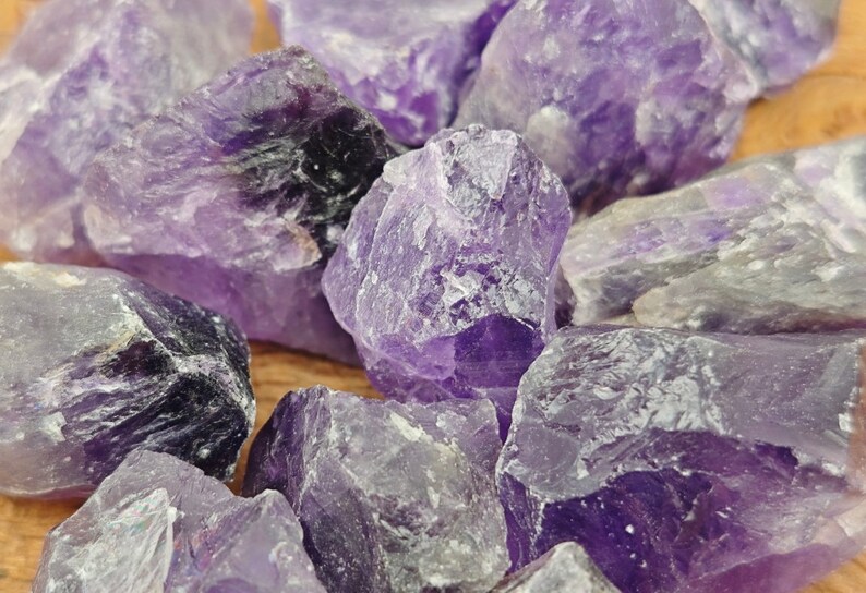 Deep Purple Amethyst Rough Stone - Raw Amethyst Crystal - Amethyst Chunk - Jewelry Making ...