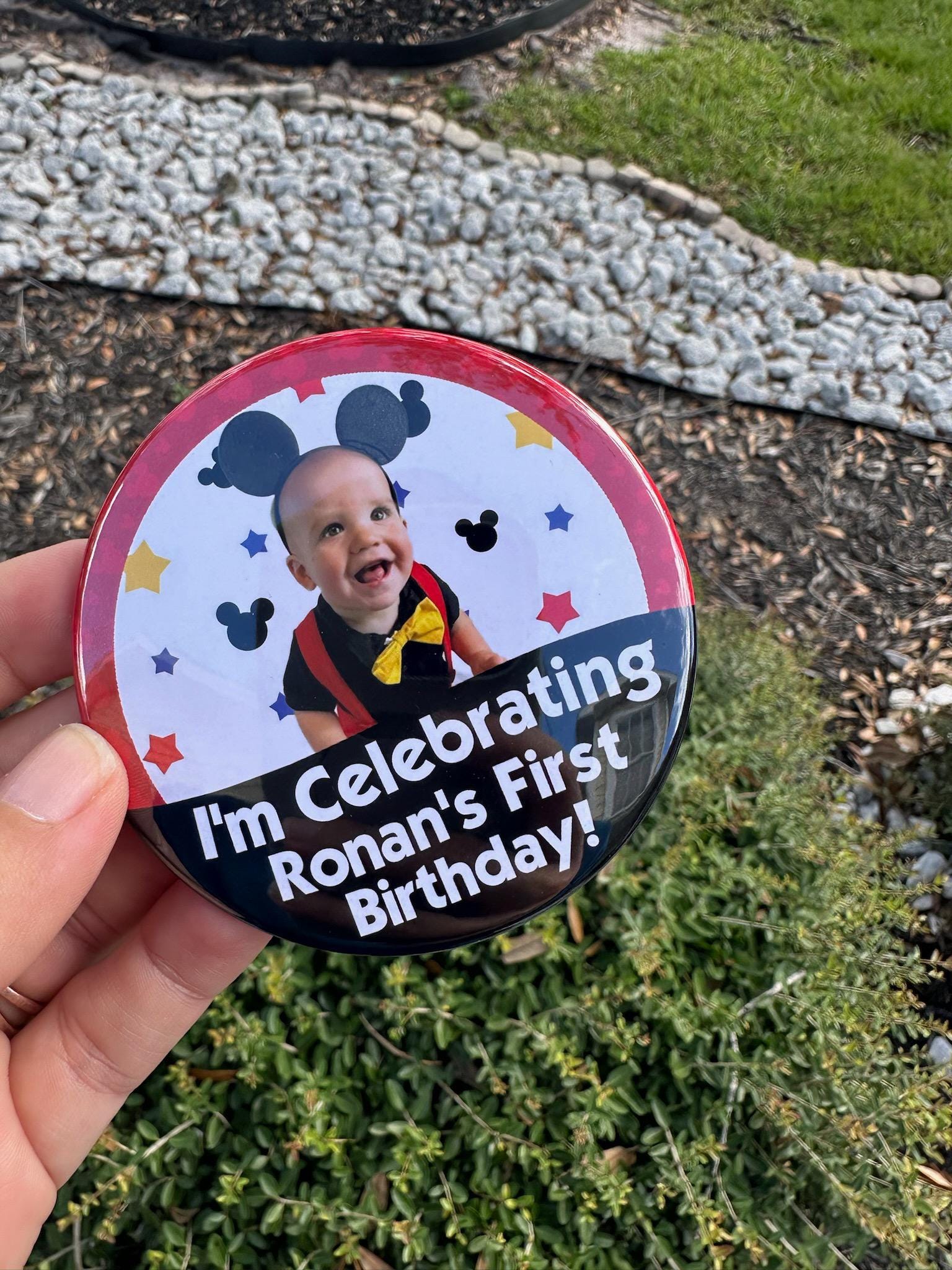 Disney Inspired Birthday Celebration Buttons, Custom Disney Birthday ...