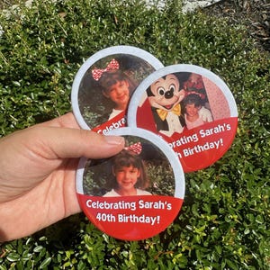 Disney Inspired Birthday Celebration Buttons, Custom Disney Birthday ...