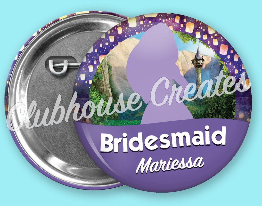 Disney Inspired Bridal Party Custom Button, Bridal Party Button ...