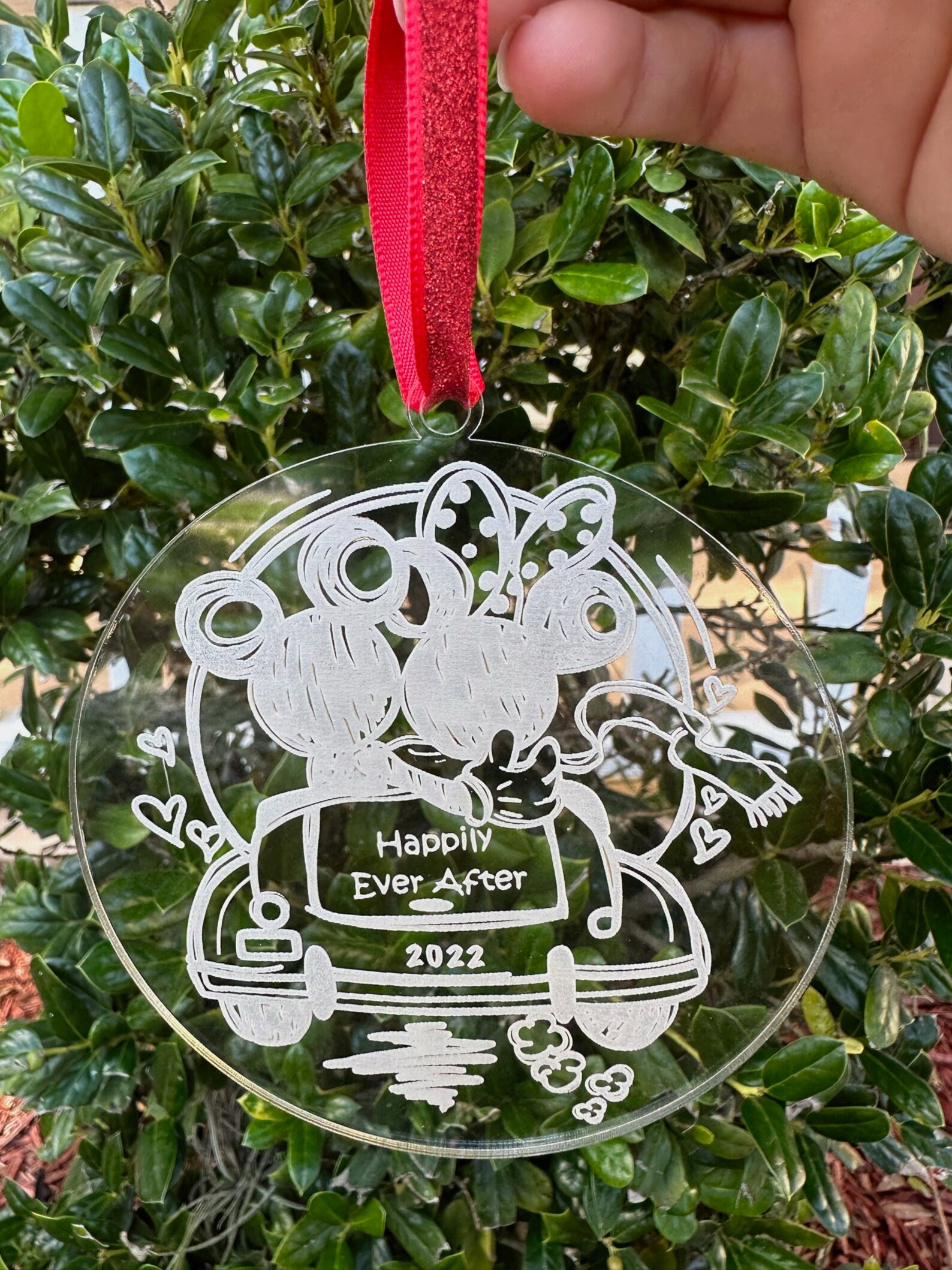 Disney Inspired Wedding Ornament Custom Engraved Disney - Etsy
