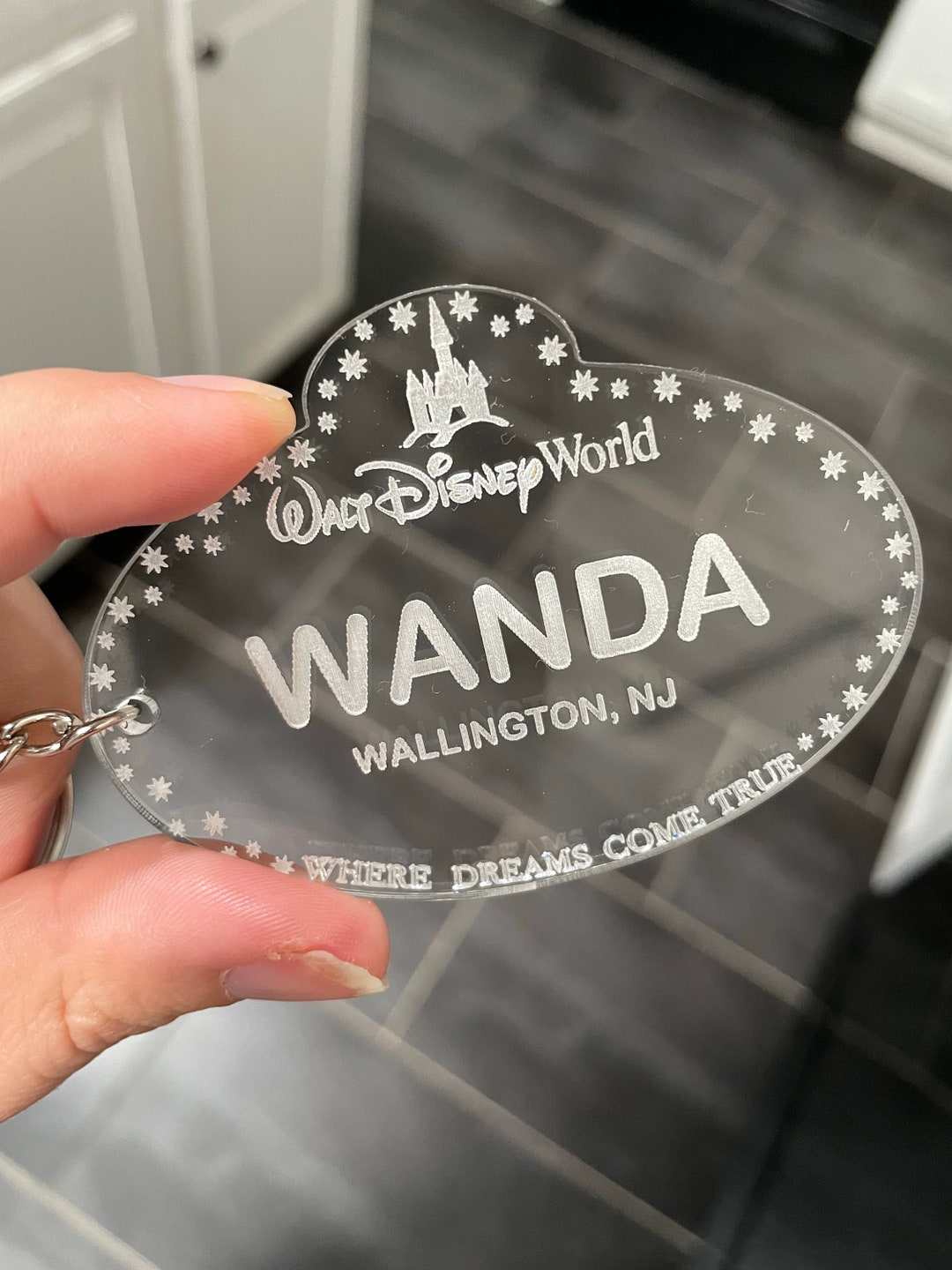 Acrylic Custom Cast Member Name Tag Keychains, Acrylic Cast Member ...