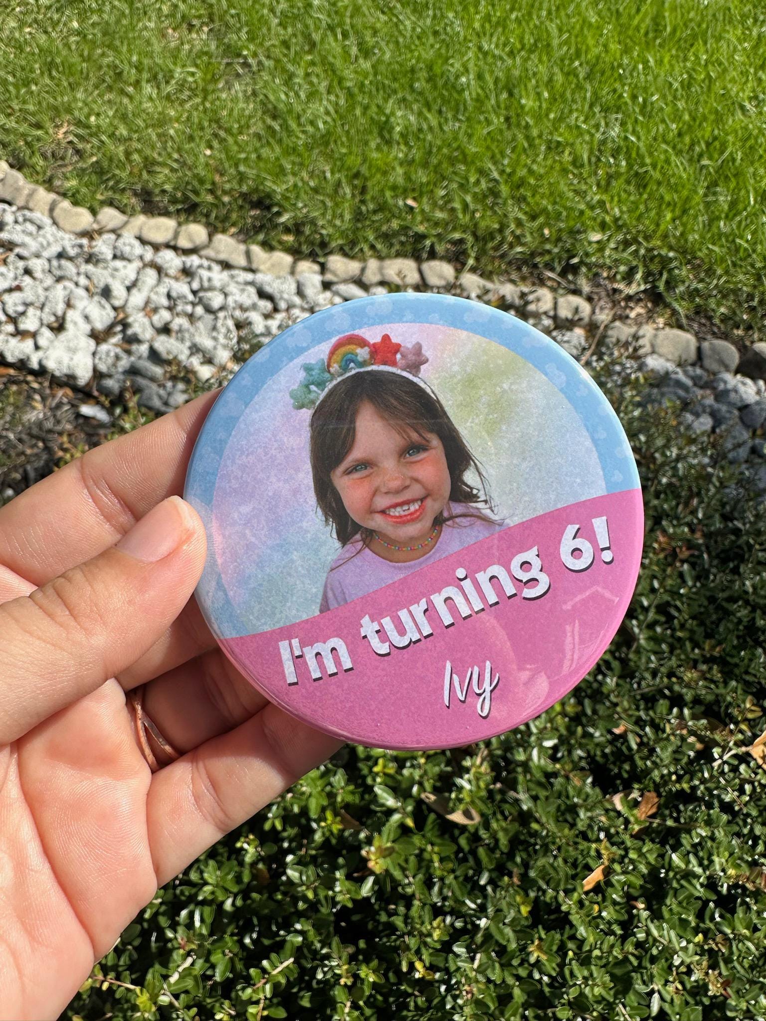 Disney Inspired Birthday Celebration Buttons, Custom Disney Birthday ...