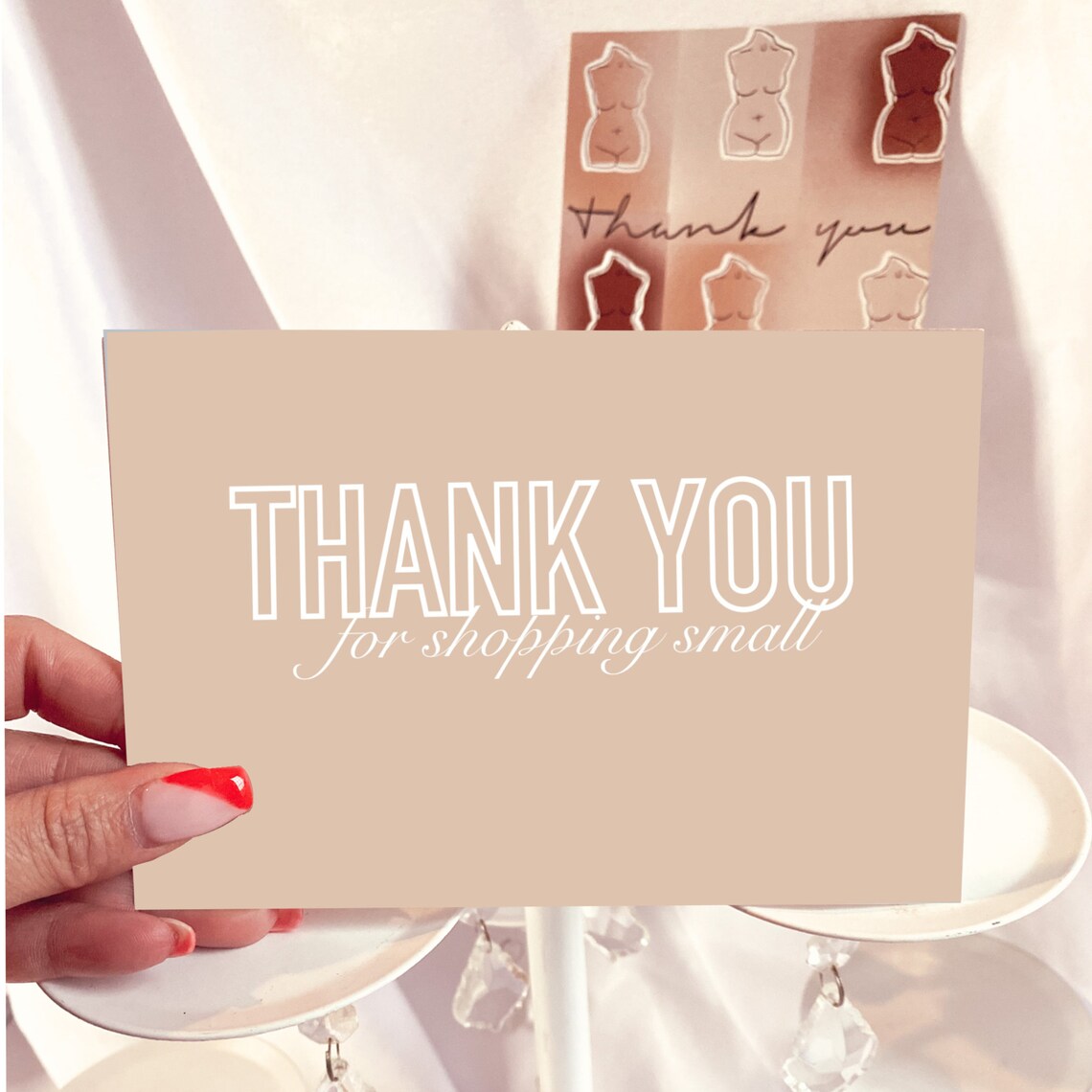 Minimal Thank You Card | Beige Business Thank You Card | Editable and ...