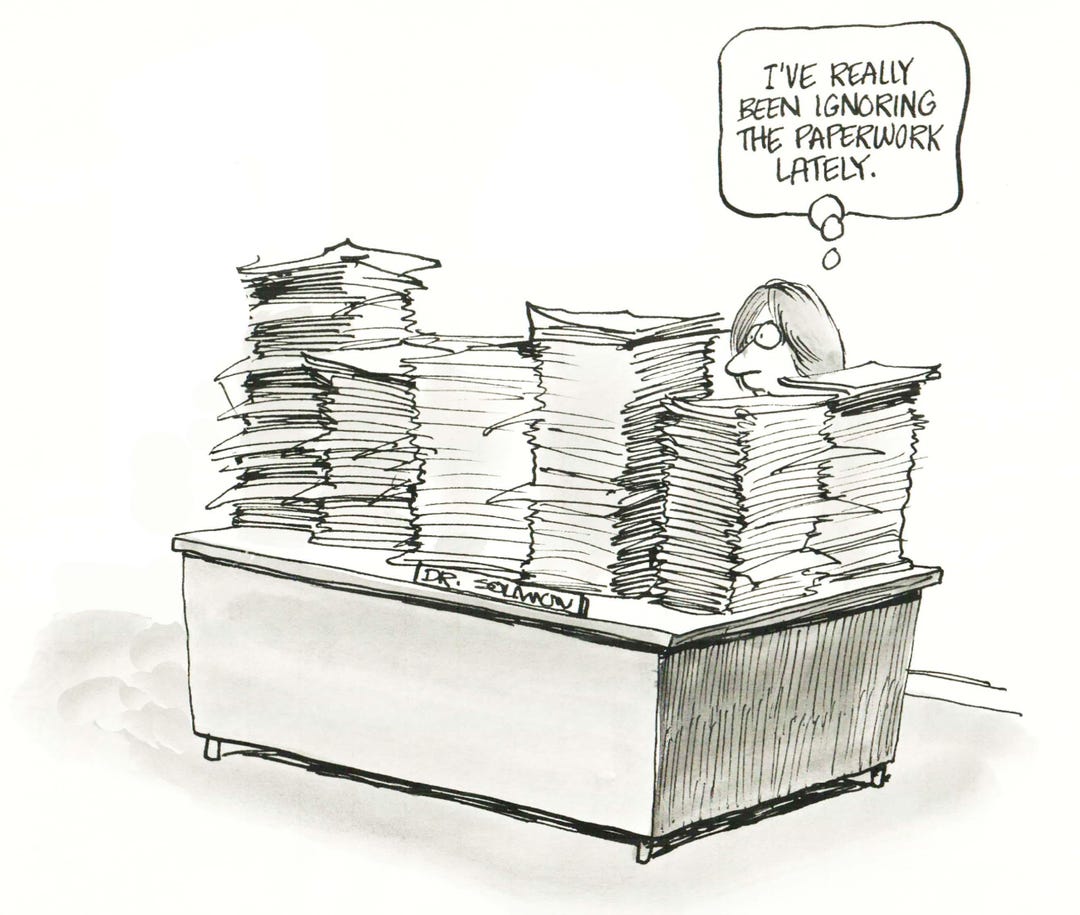 Paperwork Cartoons | Overloaded Humor | Lazy Person Jokes ...