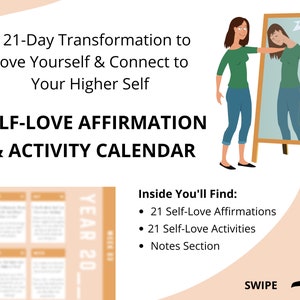 21-day Self-love Affirmation & Activity Calendar - Etsy