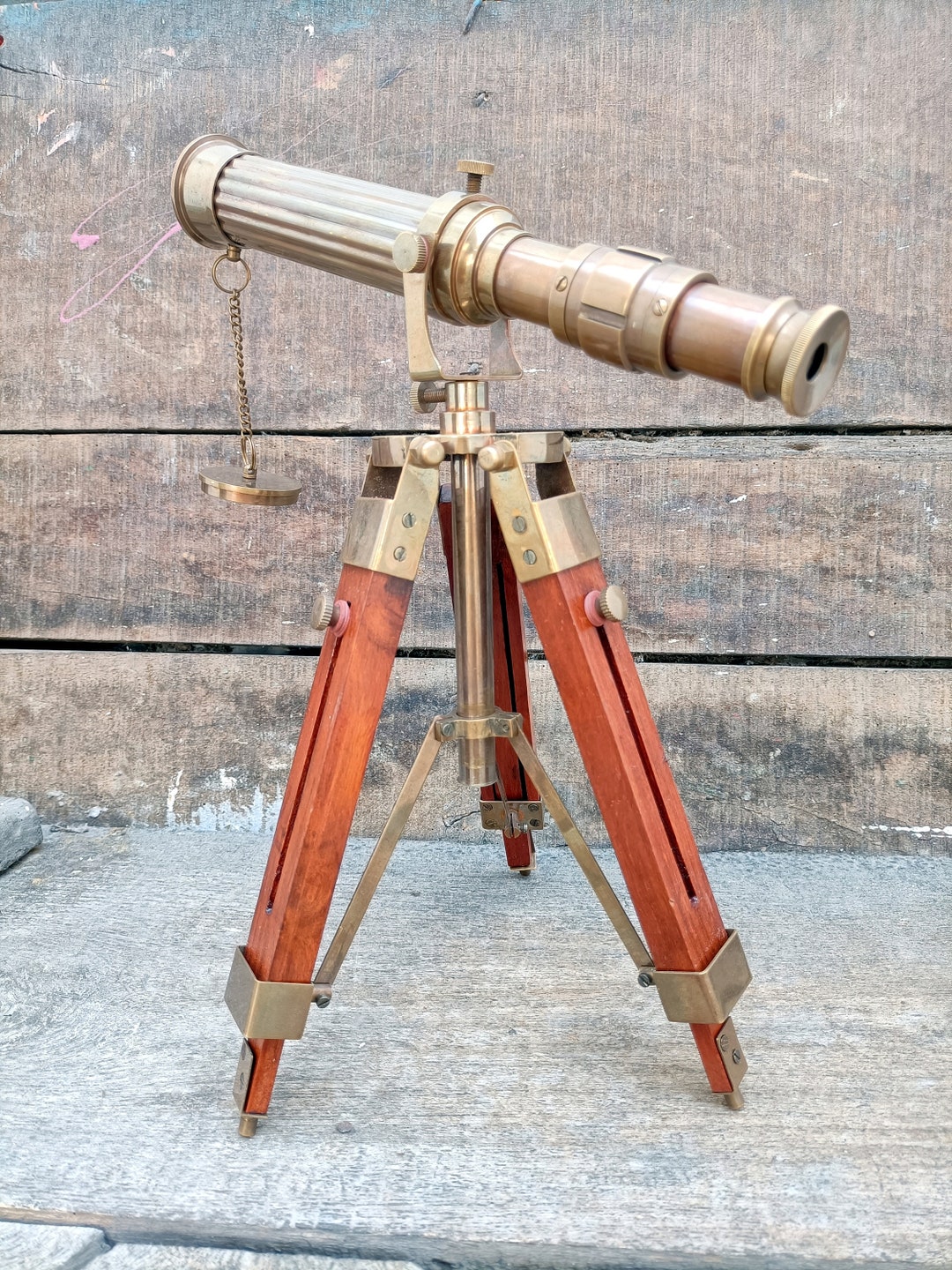 Nautical Telescope Tripod Stand Telescope Decorative Working Telescope ...