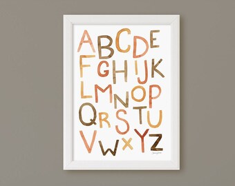 Simple Boho Alphabet Cards - Etsy