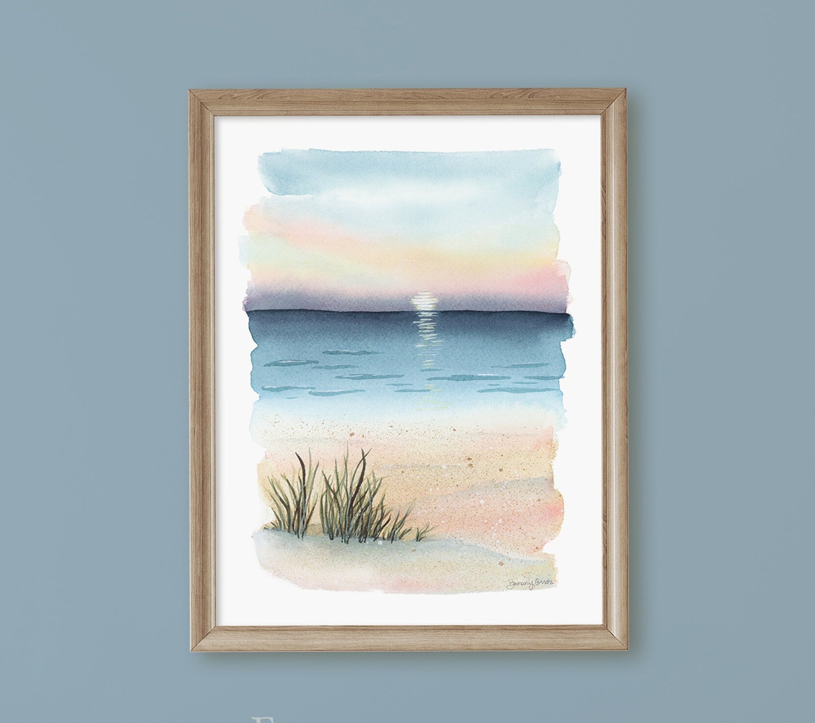 Ocean Beach Print, Sunrise Sunset Wall Art, Beach Wall Decor ...