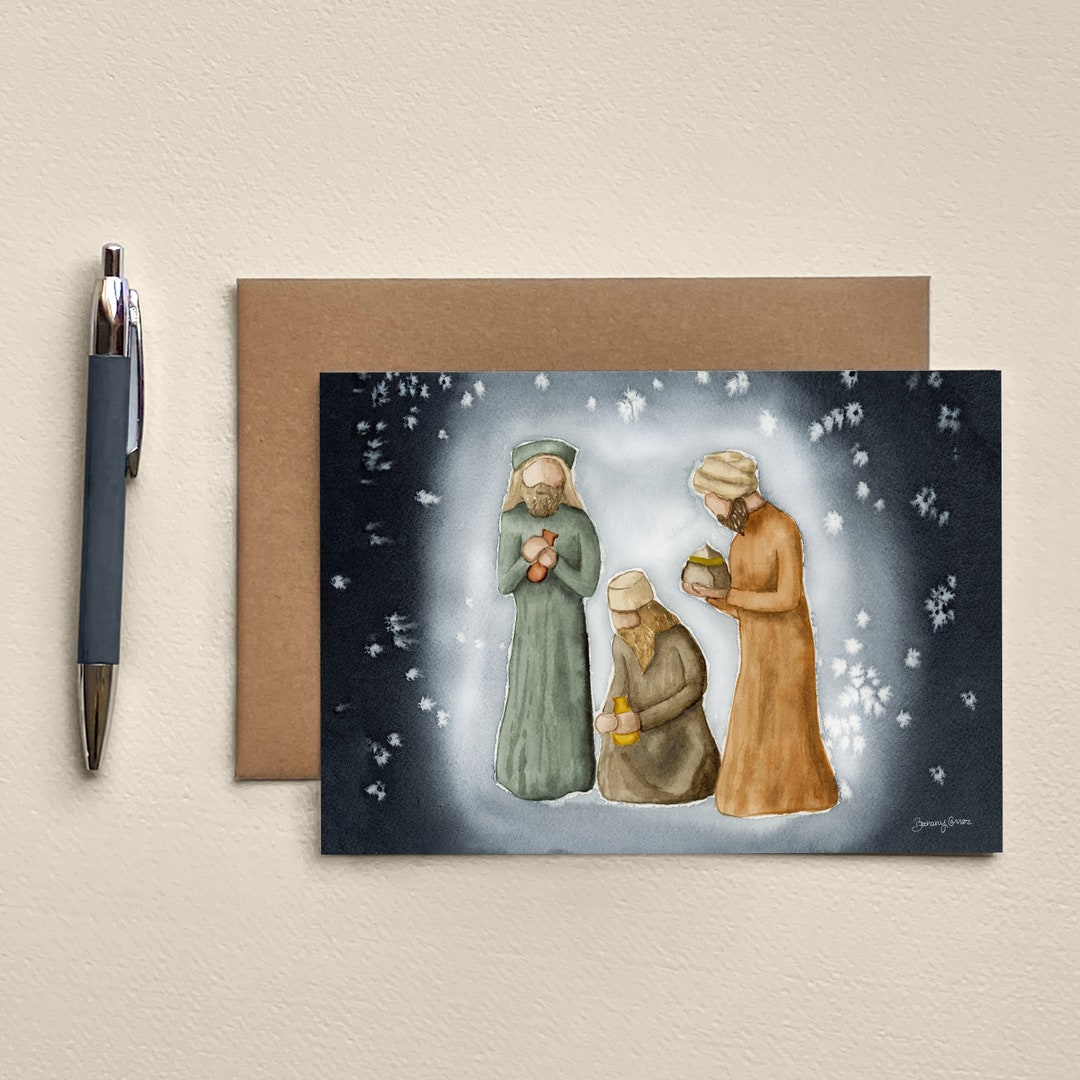 Christmas Nativity Cards | Three Wise Men | 5x7 Printed Stationery ...